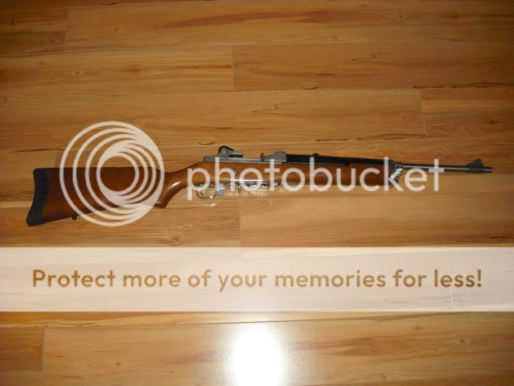 WTS, RUGER MINI 14; STAINLESS STEEL, WALNUT STOCK AND FOLDING STOCK; SF ...